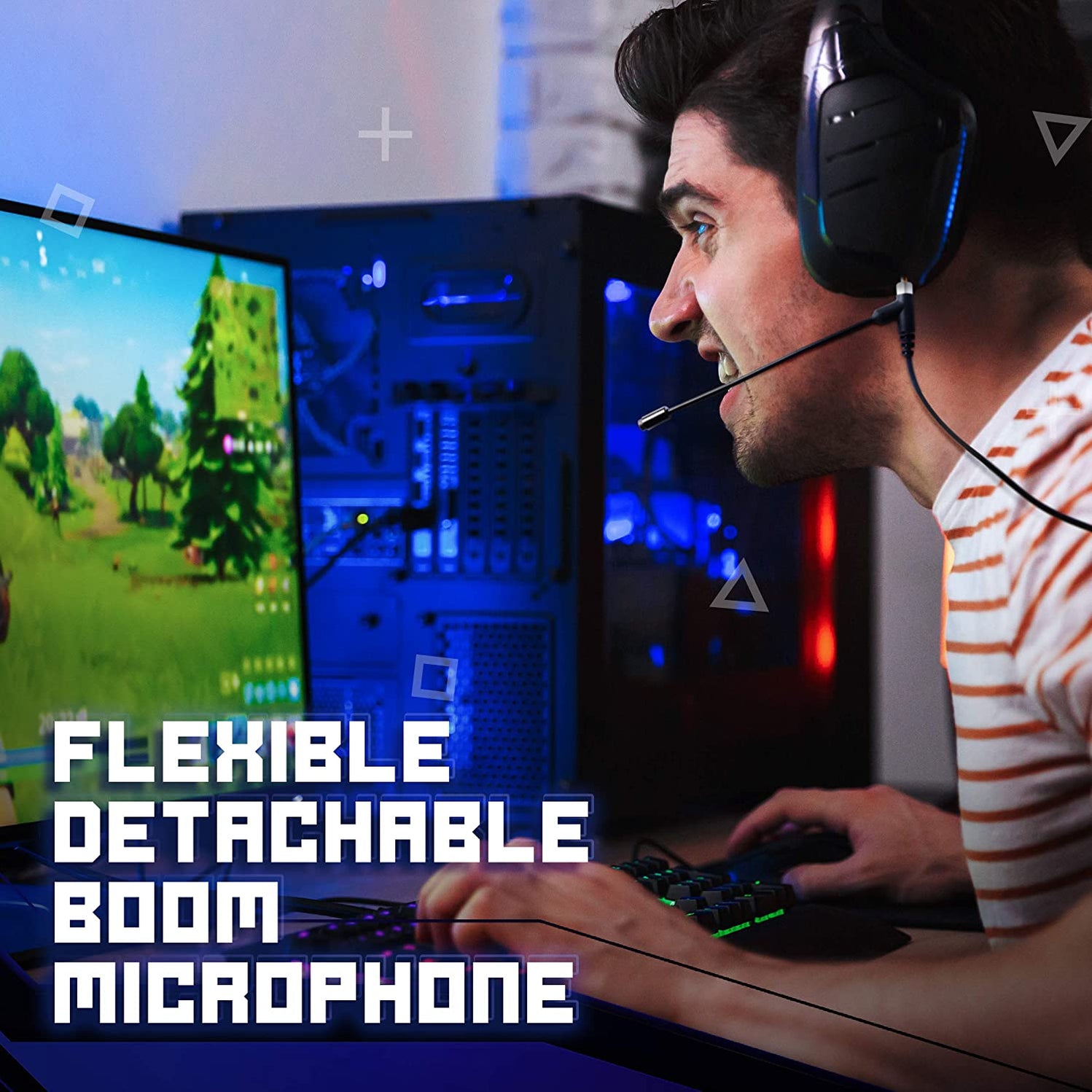 NeeGo Attachable Microphone for Headphones - Gaming and Communication