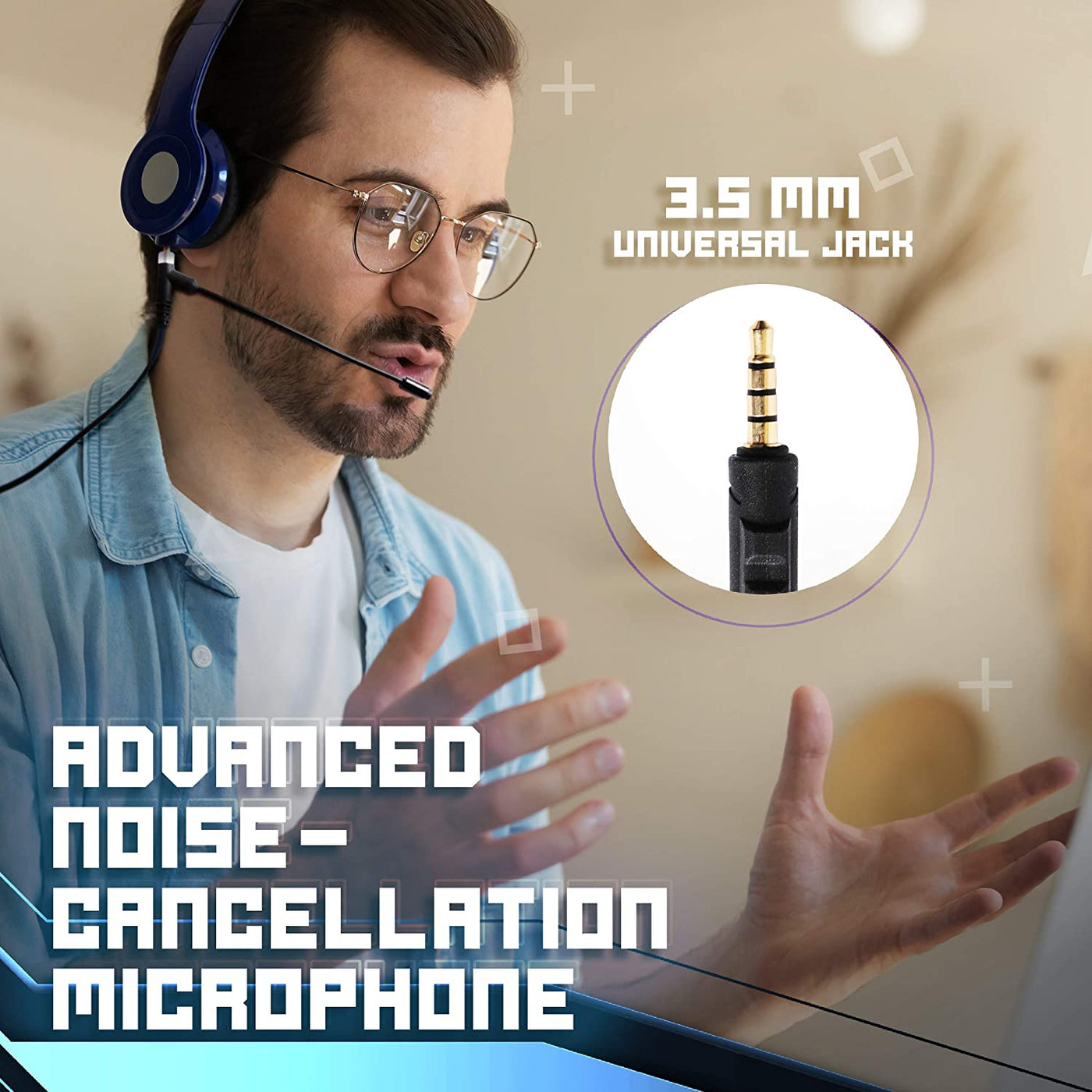 NeeGo Attachable Microphone for Headphones - Gaming and Communication