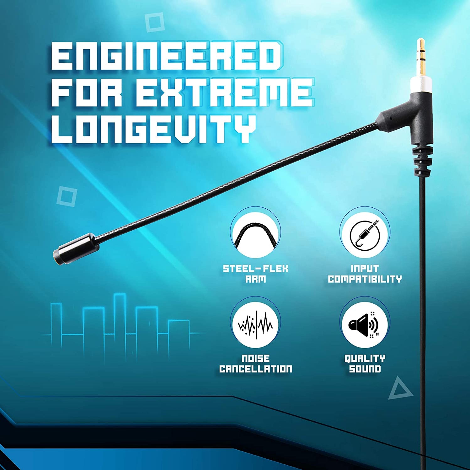 NeeGo Attachable Microphone for Headphones - Gaming and Communication