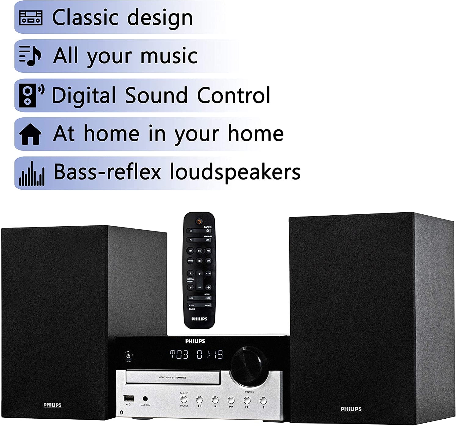 PHILIPS Bluetooth Stereo System TAM4205 — NeeGo